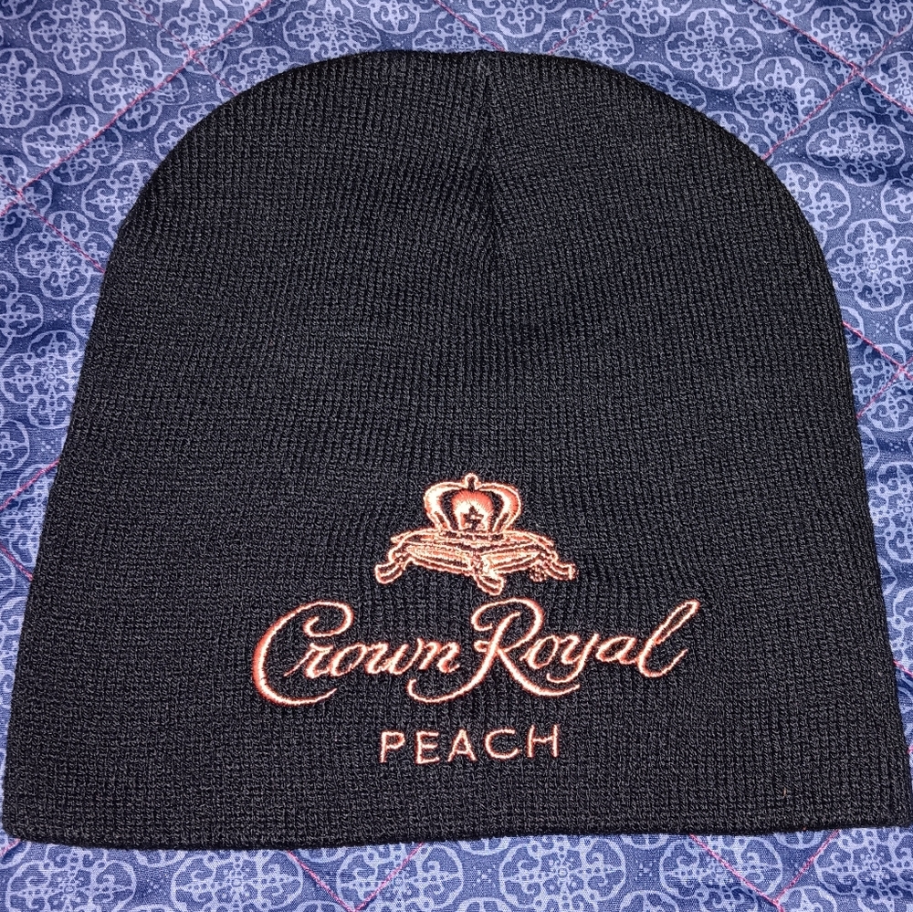 New Crown Royal Peach Promo Winter Beanie Skully Skul… - Gem
